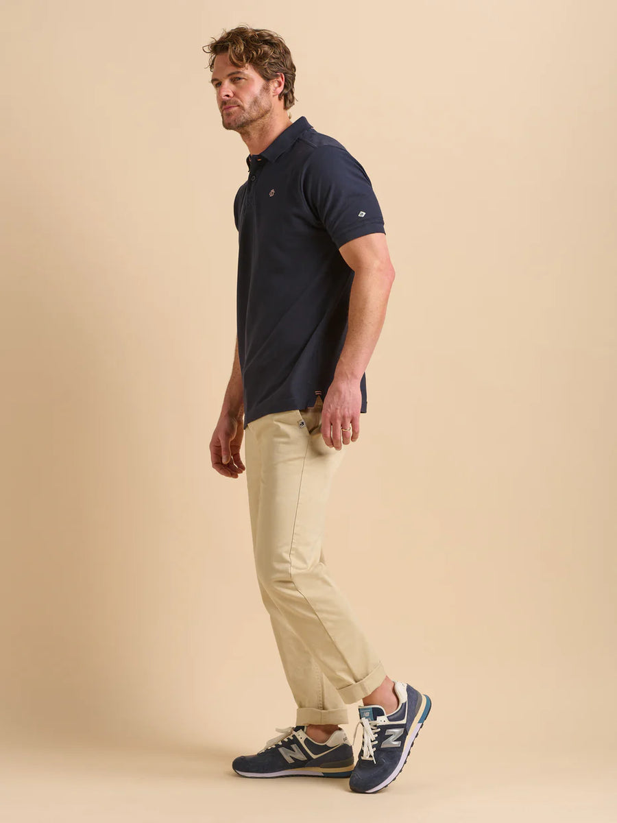 Brakeburn Navy Polo Pink Trim – Geraghty’s Menswear